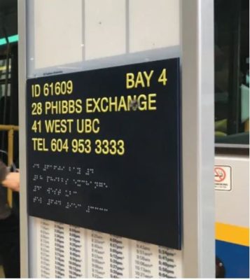 TransLink installs tactile and braille signage at all Vancouver’s bus ...