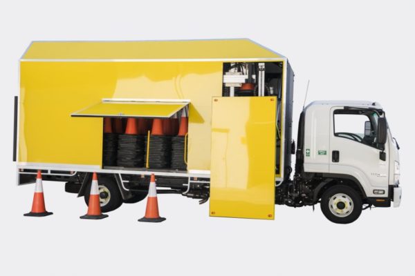 Automated cone-laying truck launched in Australia | Traffic Technology ...