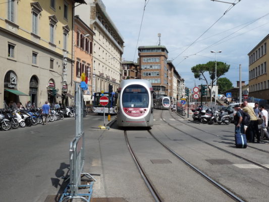 Trams in Florence, Italy, equipped with traffic data sensors with AV ...